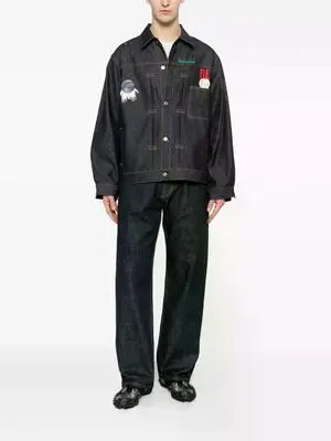 Undercover Printed Denim Jacket - Blue