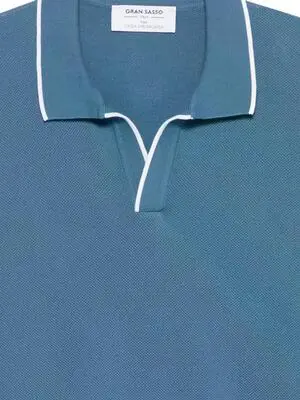 GRAN SASSO White-trim Polo-collar T-shirt
