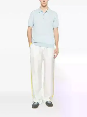 Casablanca Pointelle Monogram Polo Shirt - Blue