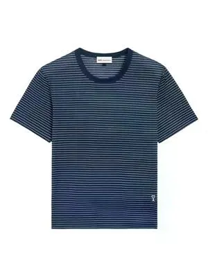 AMI Paris De Coeur Striped T-shirt - Blue