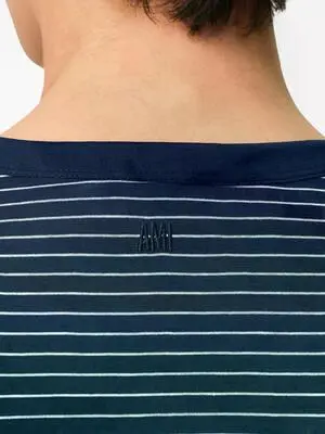 AMI Paris De Coeur Striped T-shirt - Blue