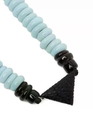Toga Beaded Leather Necklace