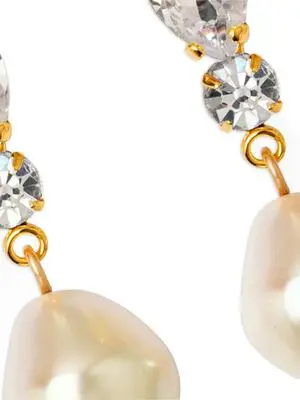JENNIFER BEHR Kristina Crystal Faux-pearl Earrings - Gold