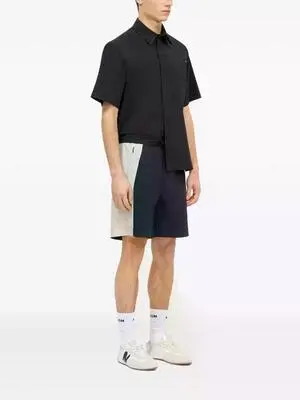 MSGM Colour-block Drawstring Deck Shorts - Black
