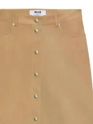 MSGM Buttoned A-line Skirt - Neutrals
