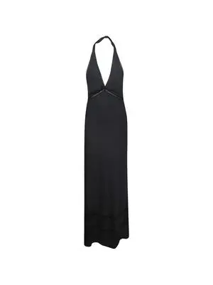 Faithfull The Brand Lace V-neck Dress - Black