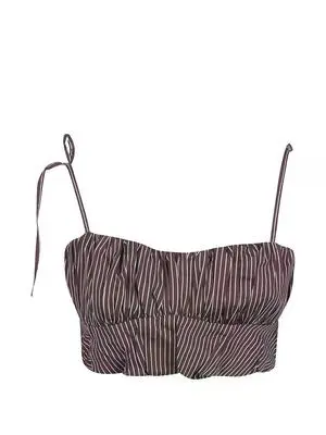 Casual Brown Strappy Tops
