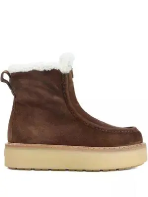 Prada Suede Ankle Boots - Brown
