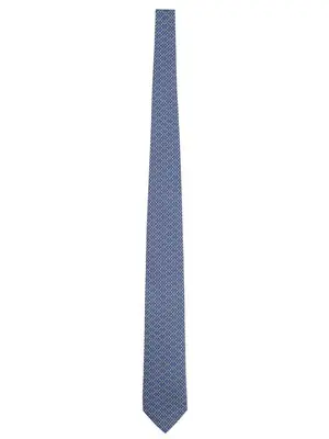 FERRAGAMO Silk Neck Tie - Blue