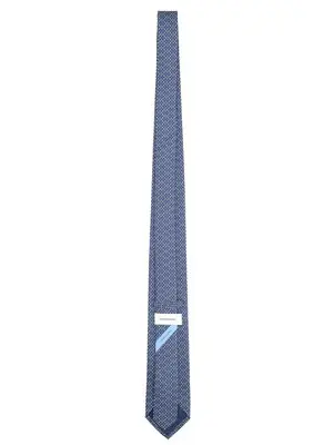 FERRAGAMO Silk Neck Tie - Blue