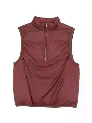 Auralee Ripstop Zip-neck Vest
