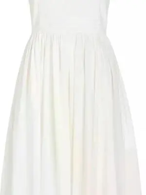 BODE Chamomile Embroidered Strap Dress - White