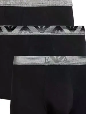 Emporio Armani Logo-waistband Boxers - Black