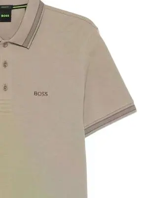 BOSS Short-sleeve Striped Polo Shirt - Brown