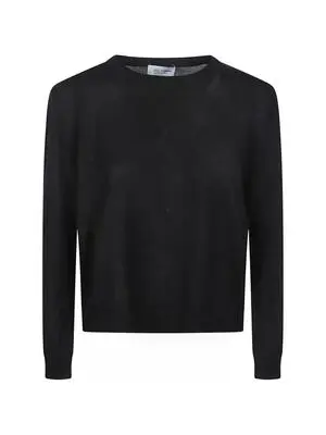 BEYOU Crew-neck Knitted Sweater - Black