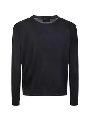BEYOU Crew-neck Knitted Sweater - Black