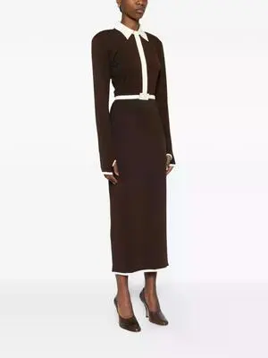 ROWEN ROSE Collared Midi Dress