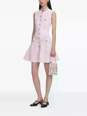 SELF-PORTRAIT Pointelle-knit Mini Dress