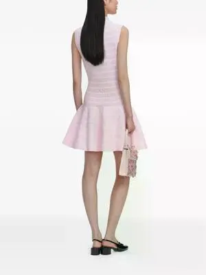 SELF-PORTRAIT Pointelle-knit Mini Dress