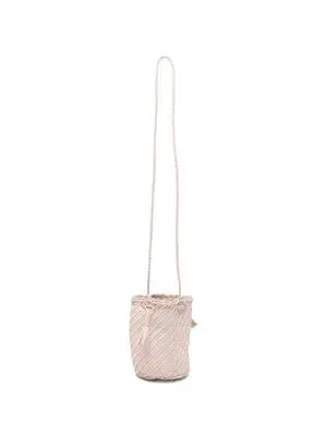 Dragon Diffusion Braided Leather Bucket Bag - Neutrals