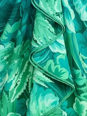 Tadashi Shoji Ruffled Floral Strapless Dress - Green