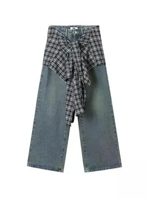 Izzue Wide-leg Layered Jeans