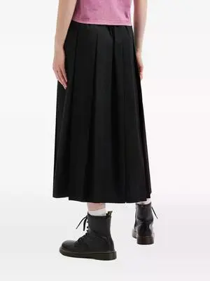 Izzue Pleat Strap Skirt - Black