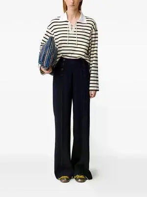 Claudie Pierlot Sailor Trousers With Button Detail