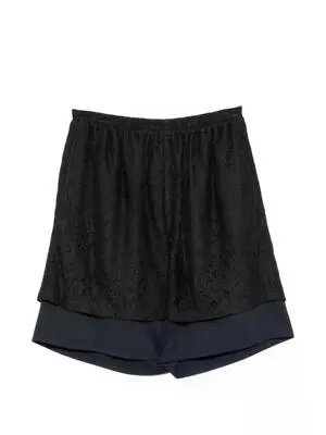 PUSHBUTTON Lace-embellished Shorts