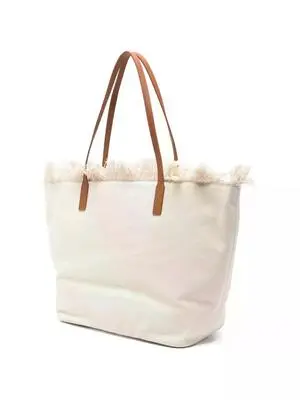 MC2 SAINT BARTH Fringed Detail Tote Bag - Neutrals