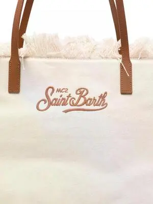 MC2 SAINT BARTH Fringed Detail Tote Bag - Neutrals
