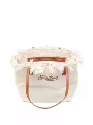 MC2 SAINT BARTH Fringed Detail Tote Bag - Neutrals