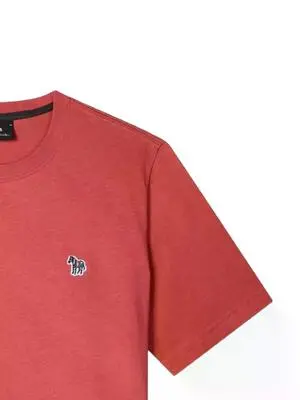 Paul Smith Embroidered-logo Round-neck T-shirt - Red