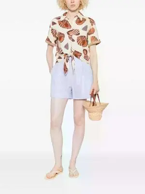MC2 SAINT BARTH Striped Shorts - Blue