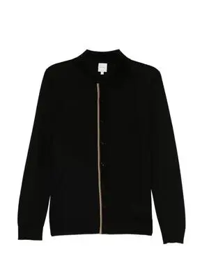 Paul Smith Striped Wool Cardigan - Black