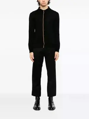 Paul Smith Striped Wool Cardigan - Black