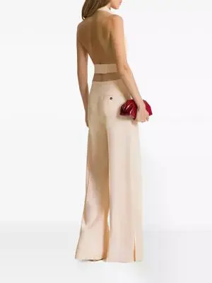 Alberta Ferretti Pressed-crease Wide-leg Trousers - Pink