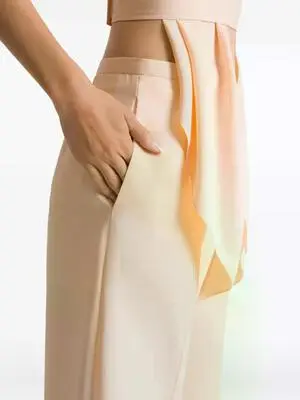 Alberta Ferretti Pressed-crease Wide-leg Trousers - Pink