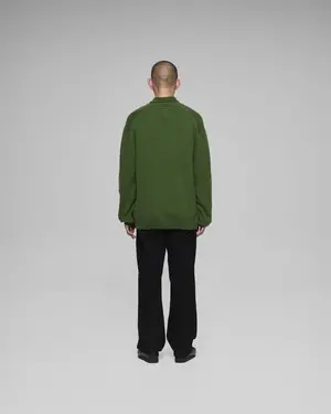 VOWELS Wool And Cashmere Blend Shirt Cardigan - Olive