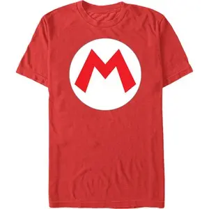 NINTENDO Mario Circle Icon T-shirt Red