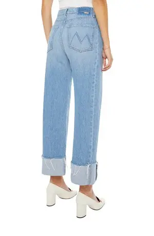 MOTHER The Half-pipe Frayed High Waist Ankle Barrel Jeans - Last Bite