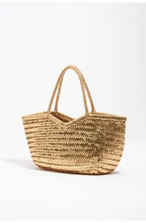 Bimba Y Lola Braided Leather Shopper Bag - Gold