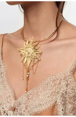 Bimba Y Lola Sun And Moon Necklace