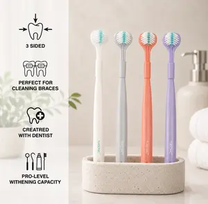 PURSONIC 3d Tech 360° Full Coverage Toothbrush Set - Pink