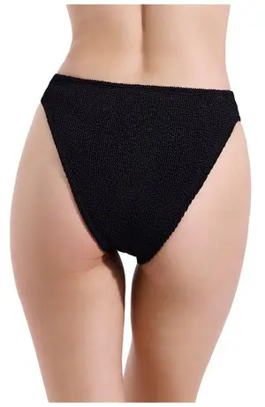 LUMA GOTTEX Tulum High-leg Low-rise Bikini Bottom - Black