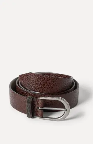 Brunello Cucinelli Calfskin Belt - Brown