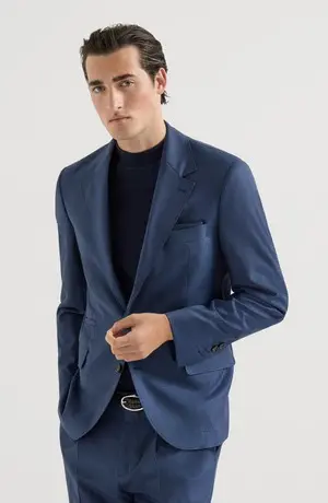 Brunello Cucinelli Prince Of Wales Blazer - Blue