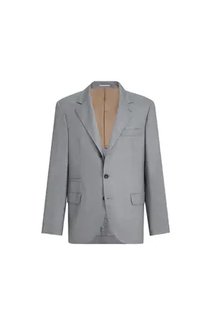 Brunello Cucinelli Hopsack Blazer - Grey