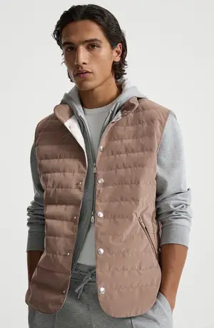 Brunello Cucinelli Down Padded Vest - Hazelnut