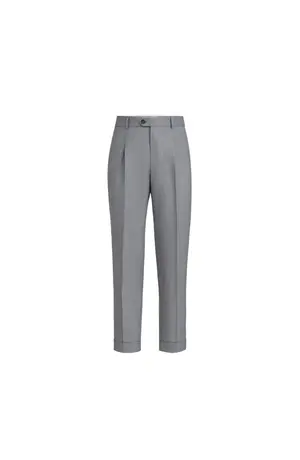 Brunello Cucinelli Leisure Fit Hopsack Trousers - Grey